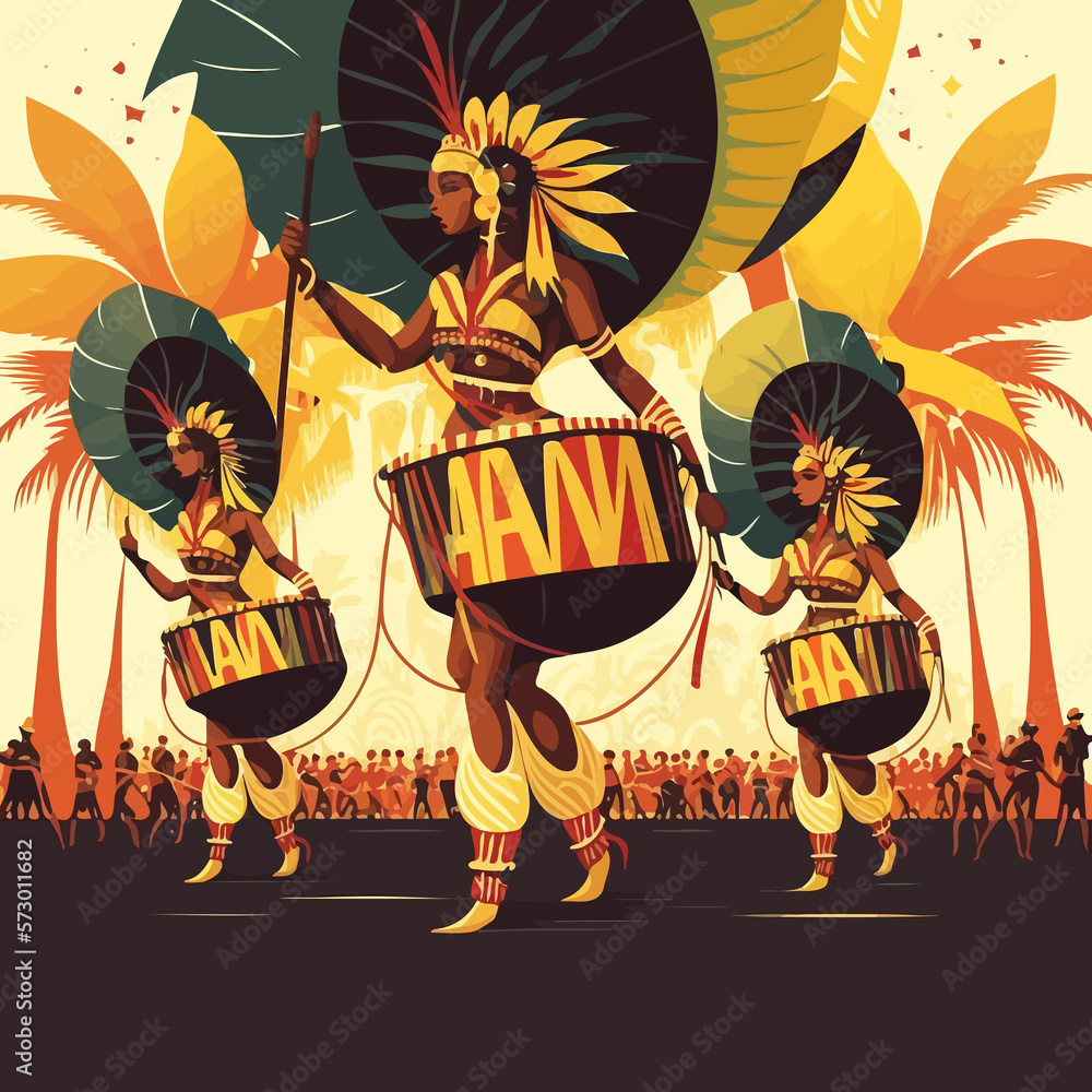 Costumed fictional character representing a fictional samba scho ...