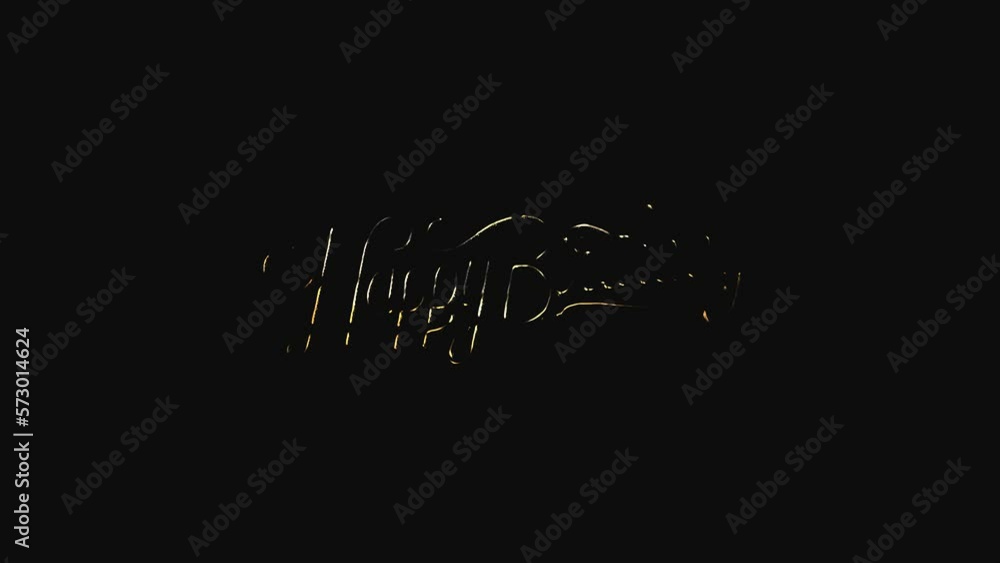 Video Stock Happy Birthday Text Animated, Happy birthday golden text ...