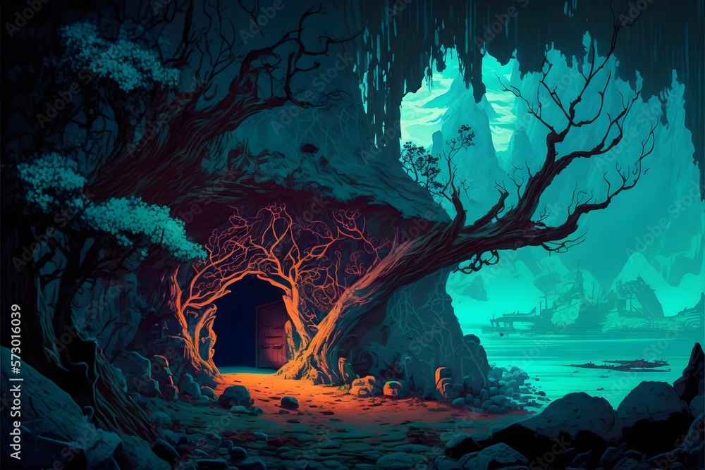 underground forgotten old abandonned haunted cave fantastic many ...