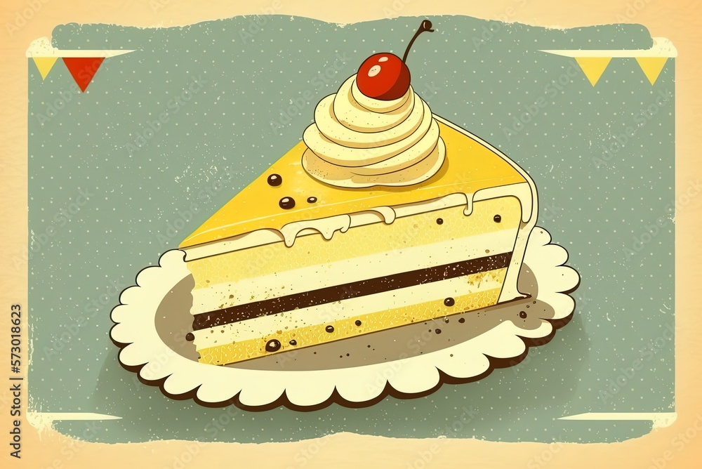 puff pastry filled with custard, atop a sheet of old paper Generative ...