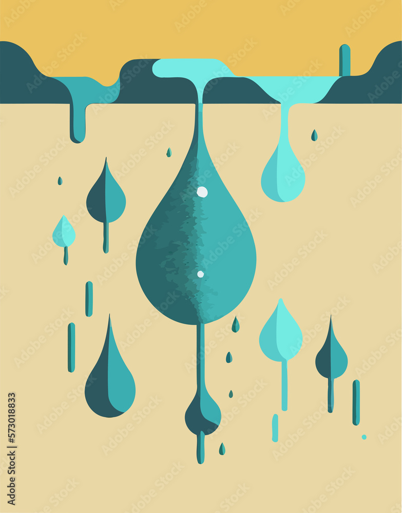 nature displaying aquifer water created with Generative AI technology ...