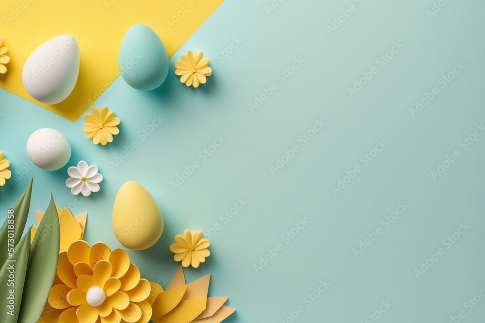Light Easter background in pastel colors. Template for Design. Mock Up ...