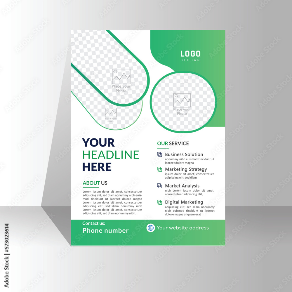 Modern A4 corporate creative clean business flyer design template ...