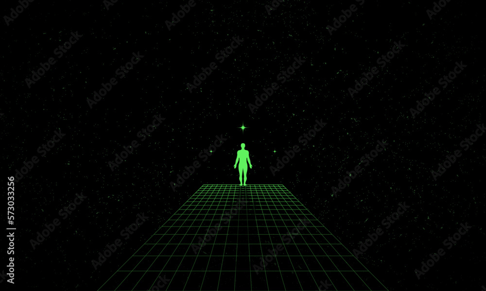 Self searching mental psychologic concept with abstract human ...