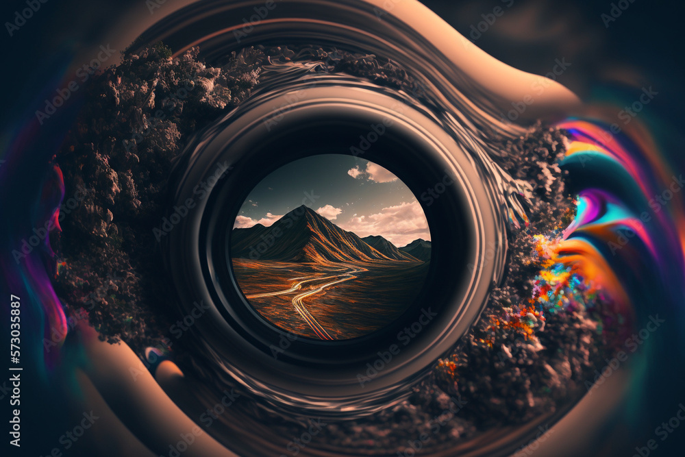 Psychedelic Futuristic Camera EYE: High-Tech Digital Device AI ... Psychedelic Futuristic Camera EYE: High-Tech Digital Device AI ...