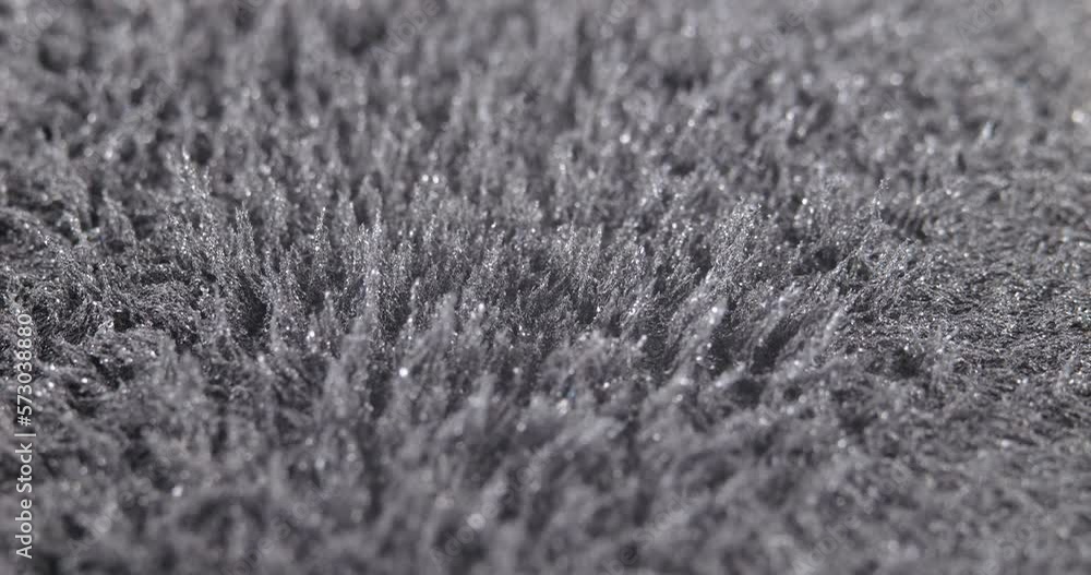 Metal dust, shavings, iron powder under the influence of a magnetic ...