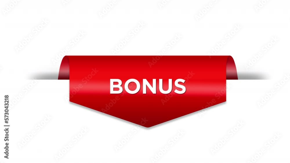 Bonus Tag Animated for Marketing,Red Tag Animated for Motion Graphics ...