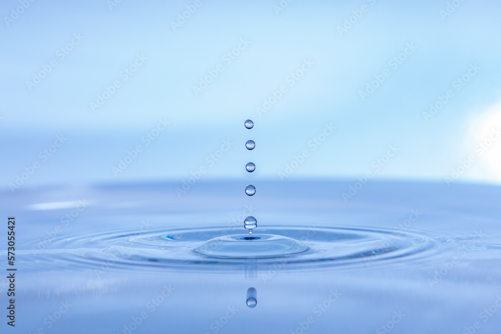 Water drop falling into water, water drop splash, concept idea drop ...