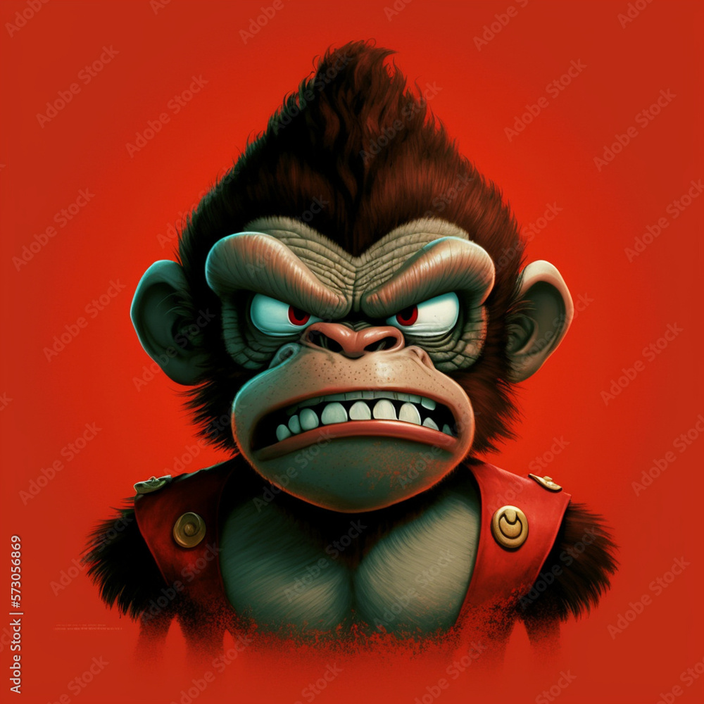 Avatar of a Angry Monkey,illustration,created with Generative AI ...