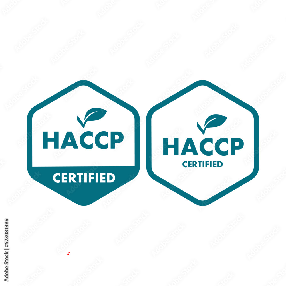HACCP certified badge logo design leaf. Suitable for product label and ...