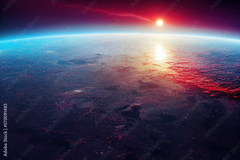 Concept of Nuclear World War III destroying cities, continents ...