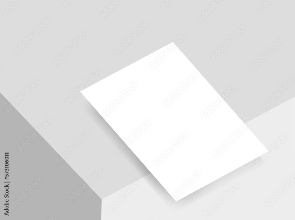 A4 blank paper template mock up illustrating design. Stock Vector ...