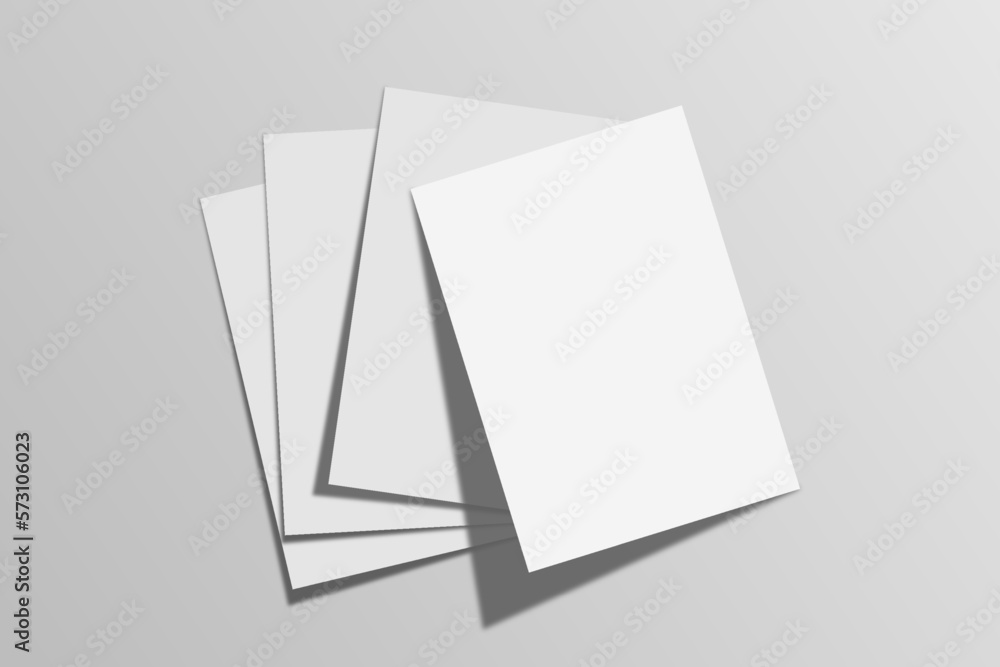 A4 blank paper template mock up illustrating design. Stock Vector ...