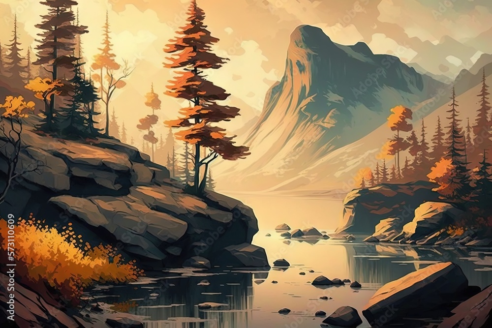 Adobe Illustrator Landscape Drawings