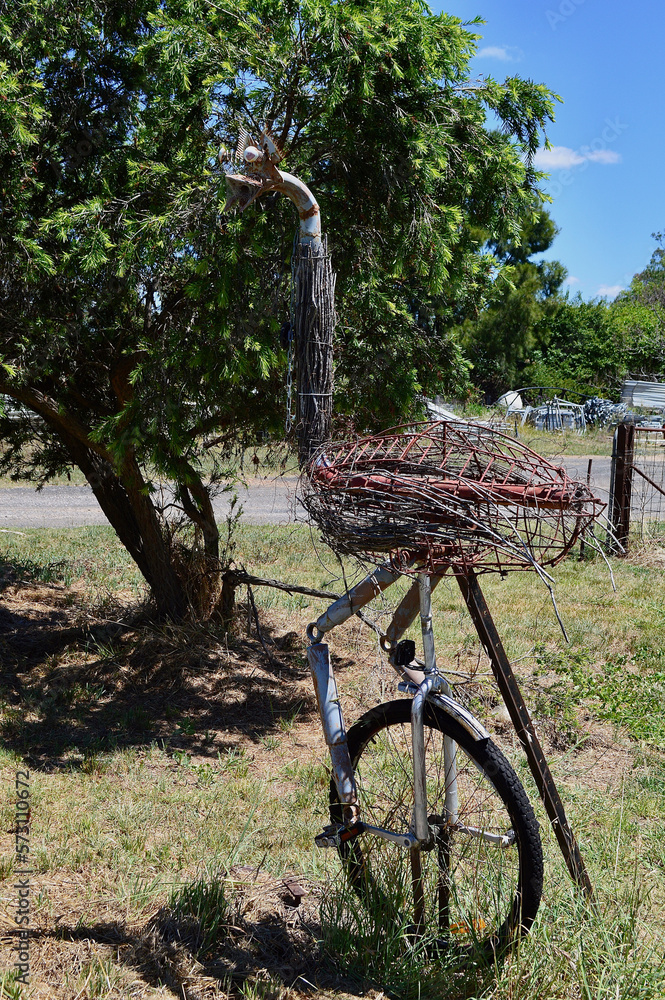 Animals on bikes along the Banjo Paterson Way Stock Photo | Adobe Stock