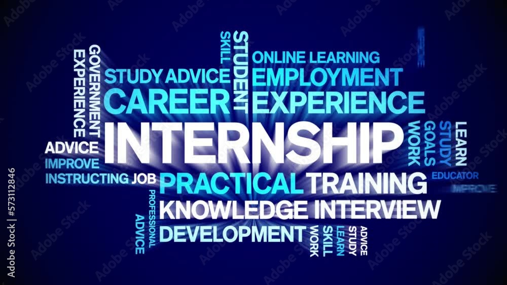 Vidéo Stock internship animated tag word cloud;text design animation ...