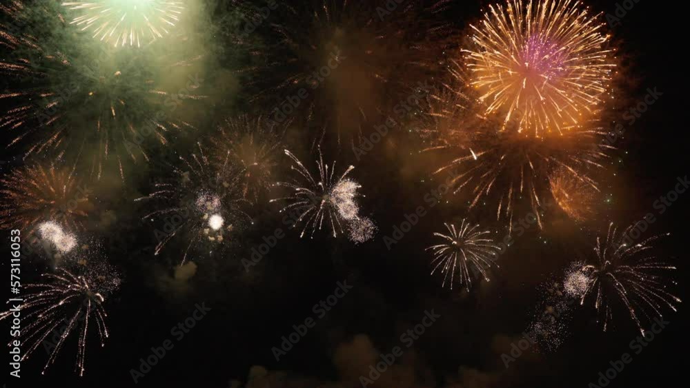 Firework Event Festival Pattaya, Real Fireworks on dark backgrounds ...