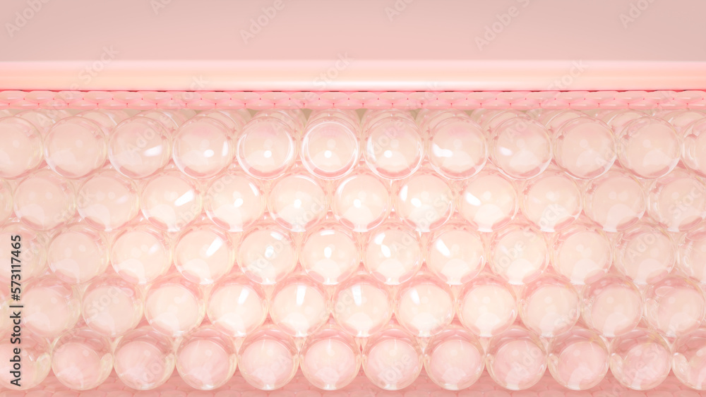 Layers of skin cells. skin tone. Skin background layers under a ...