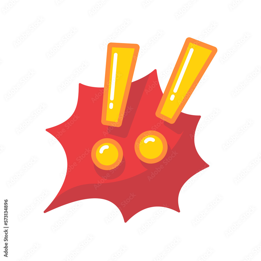 exclamation mark on quote text box surprise concept Stock Illustration ...