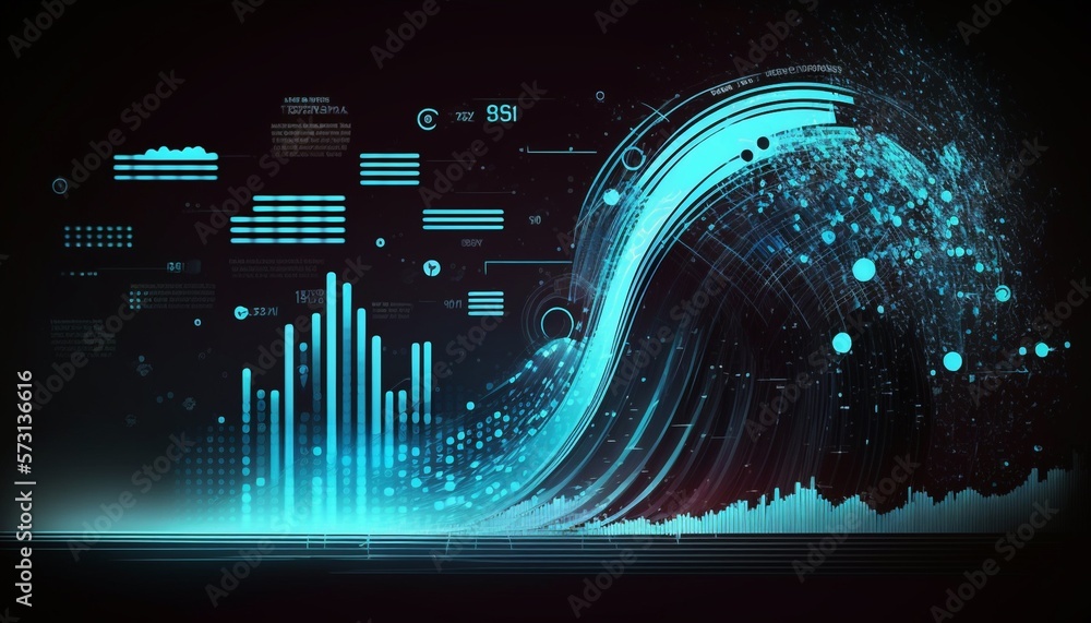 Data flow concept. smooth weave technology background. technology ...