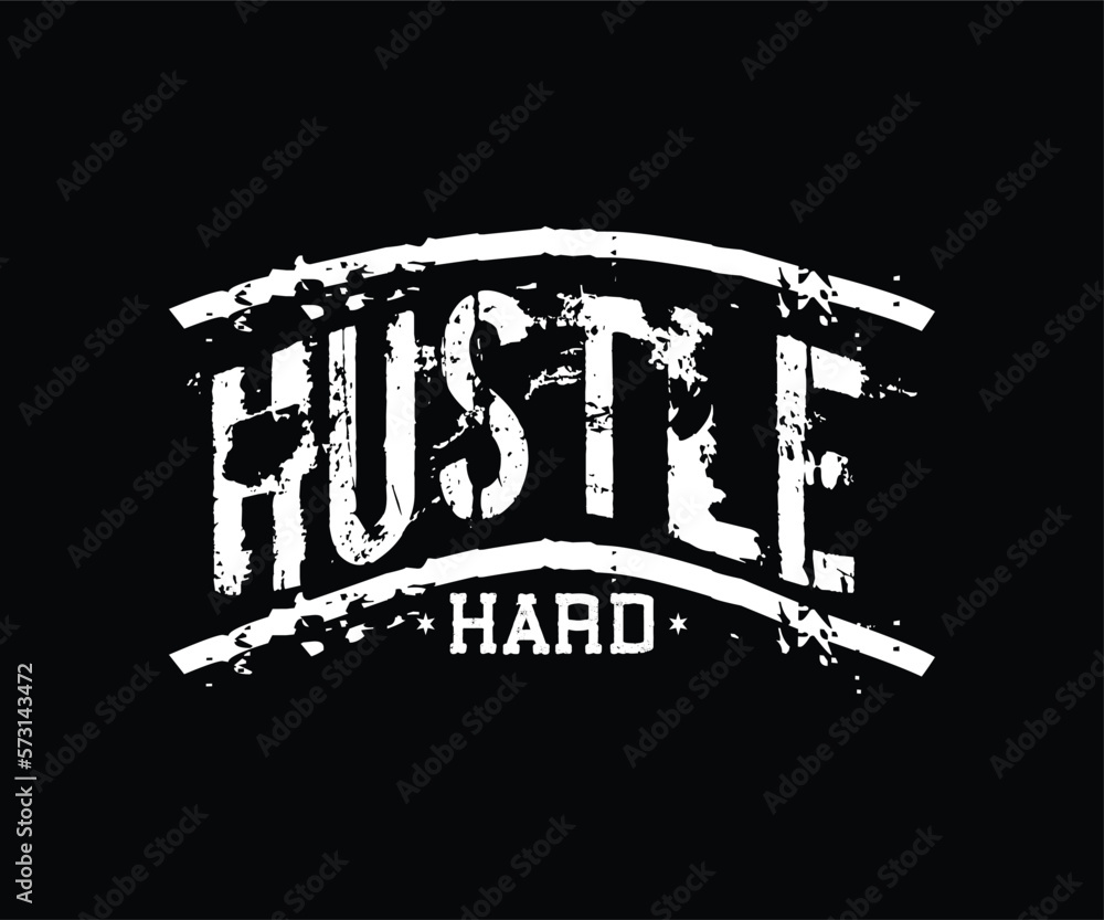 Hustle Hard modern futuristic typography font with lettering. Creative ...