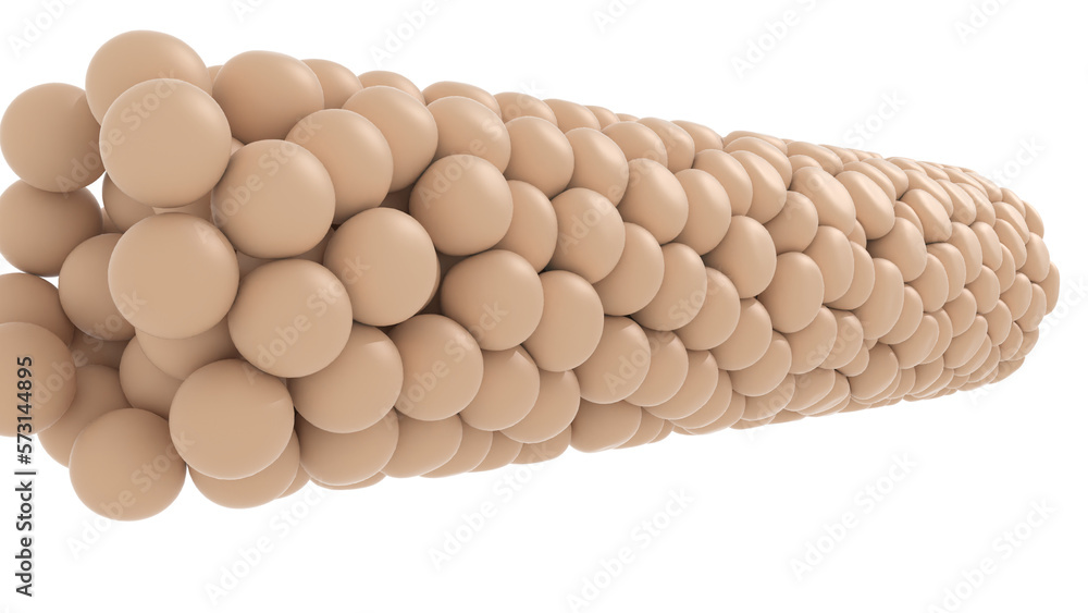 Fat cells accumulate together on a transparent background 3d render ...