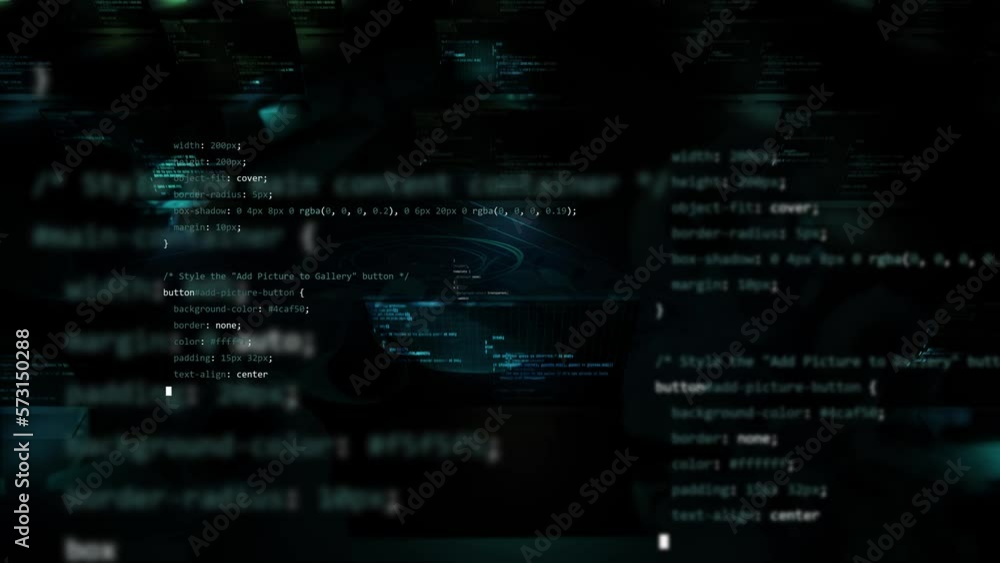 programming code language of web or something with ai robot hands ...