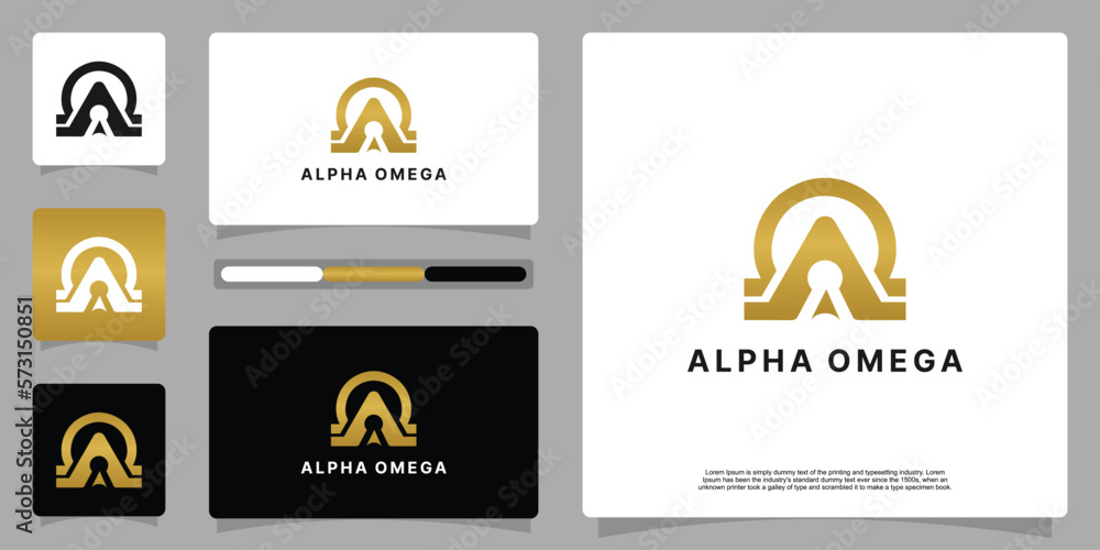 Alpha Omega Concept Inspiration Logo Design Stock Vector | Adobe Stock