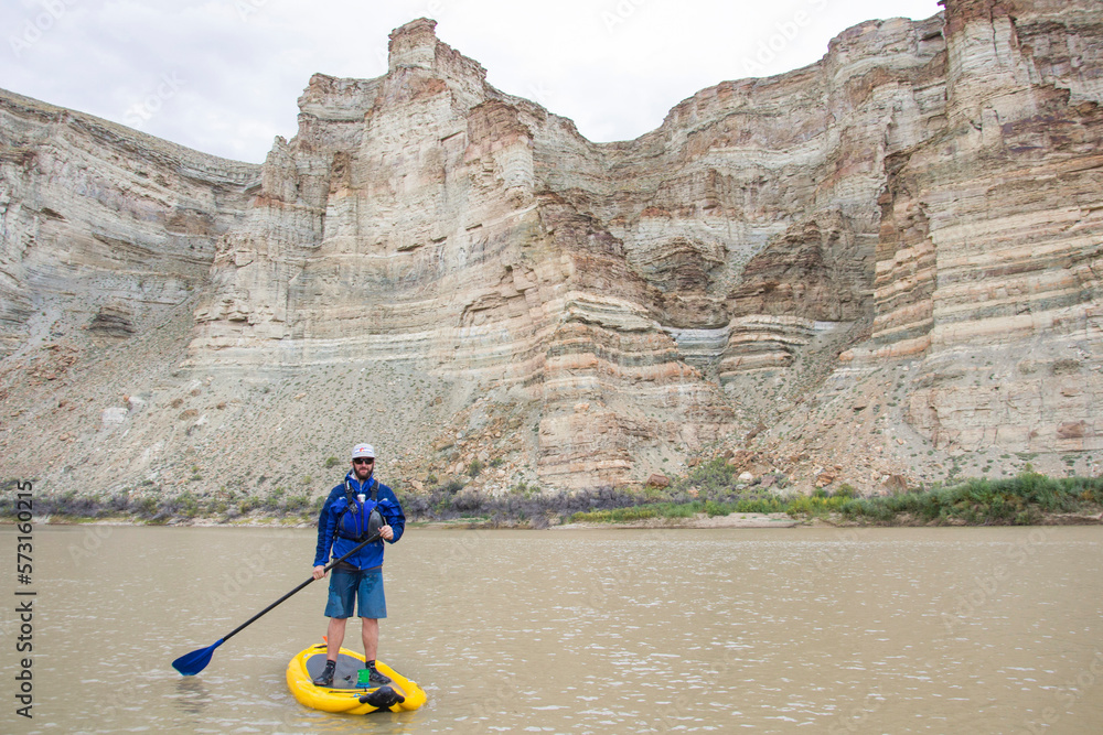 Rafting in Desolation and Gray Canyons, Green River, Utah Stock Photo ...
