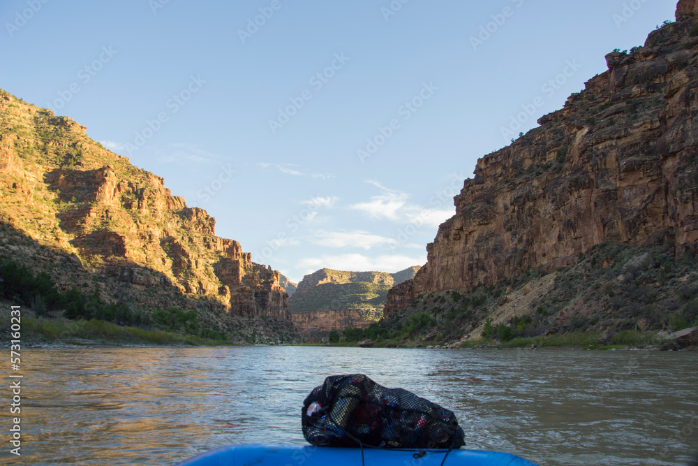 Rafting in Desolation and Gray Canyons, Green River, Utah Stock Photo ...
