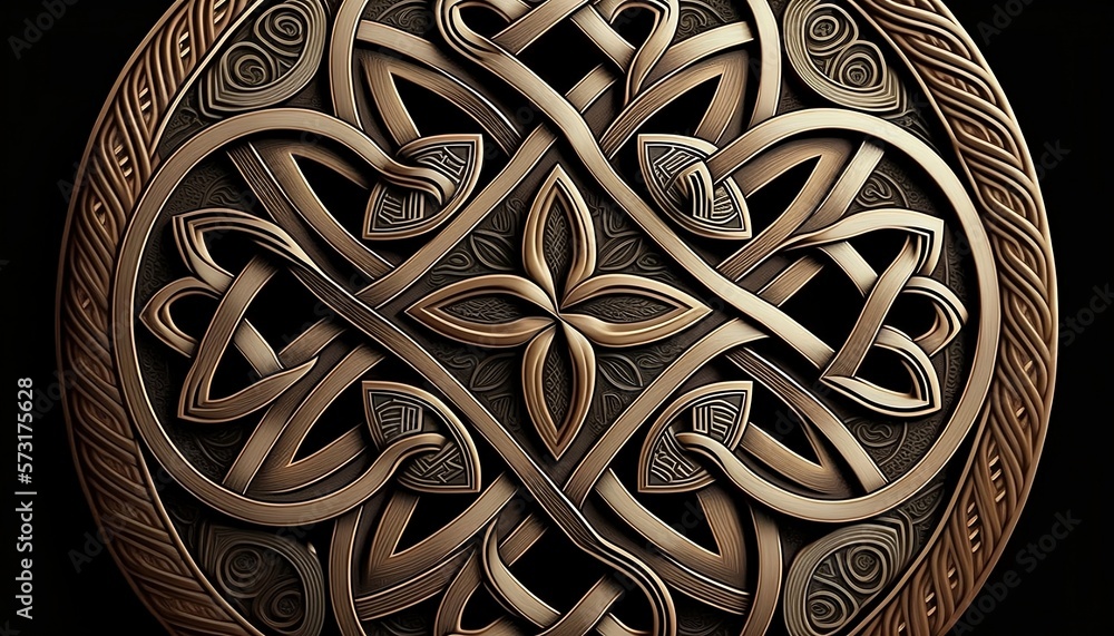 Motif celtique, arrière plan triskell pattern, généré par IA Stock ...