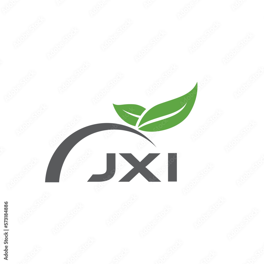JXI letter nature logo design on white background. JXI creative ...