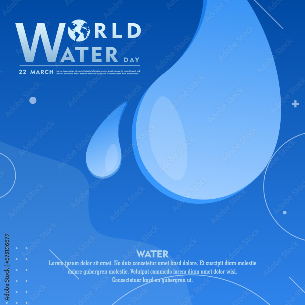 world water day background , greeting card or poster for campaign save ...