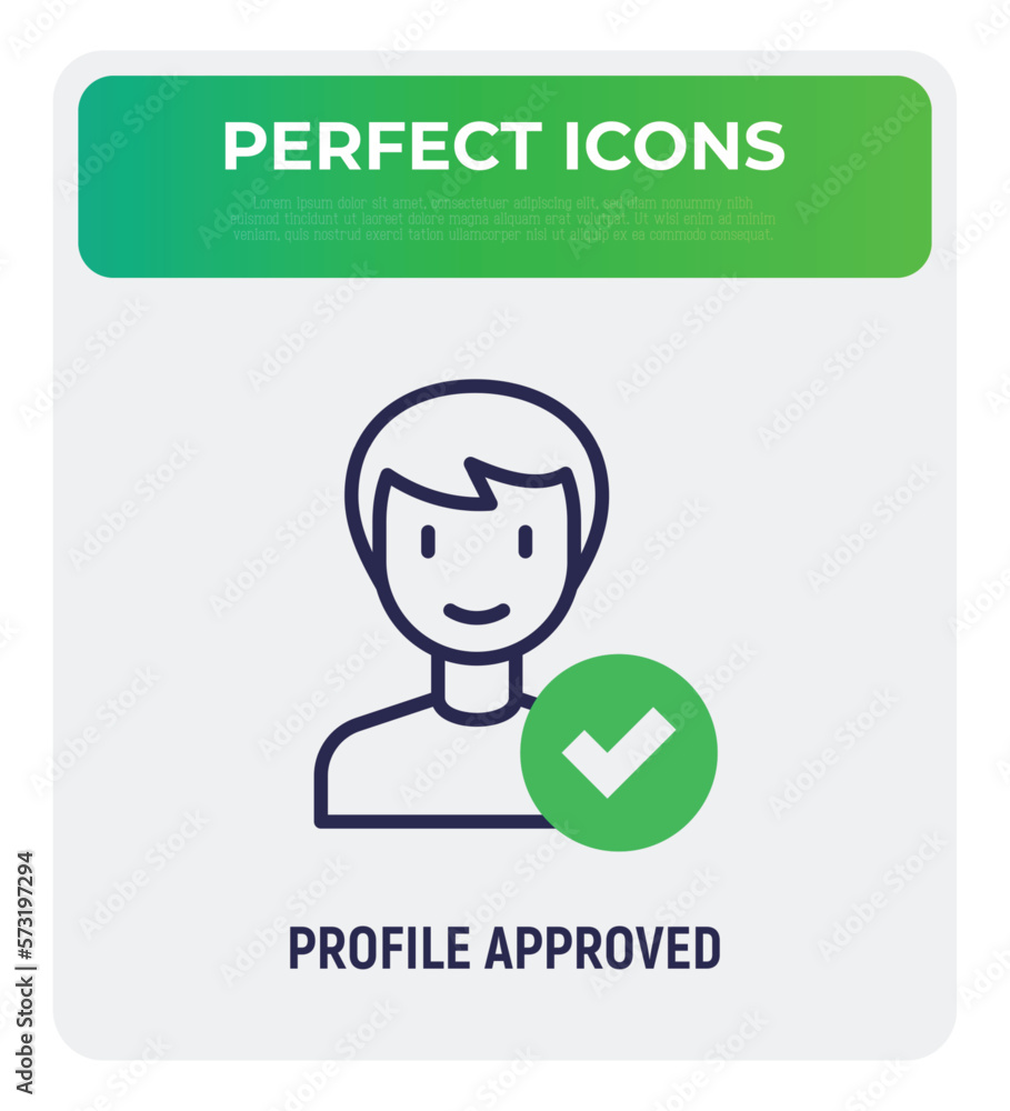 Employee is approved for job. Successful interview. Man with check mark ...