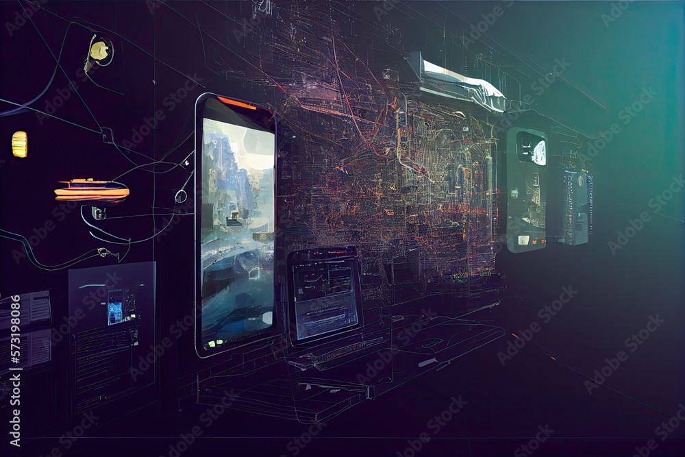 Technology Background Blue Glow Light, Abstract Digital Graphic Design ...