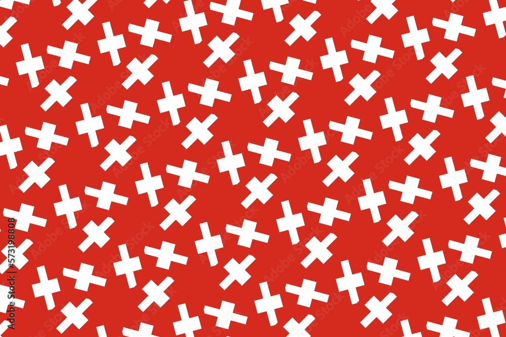 Geometric pattern in the colors of the national flag of Switzerland ...