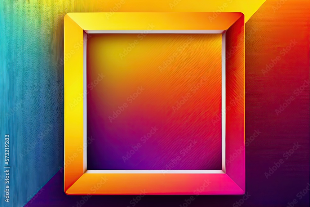 Colorful gradient frame background copy space. Rainbow mesh gradient ...