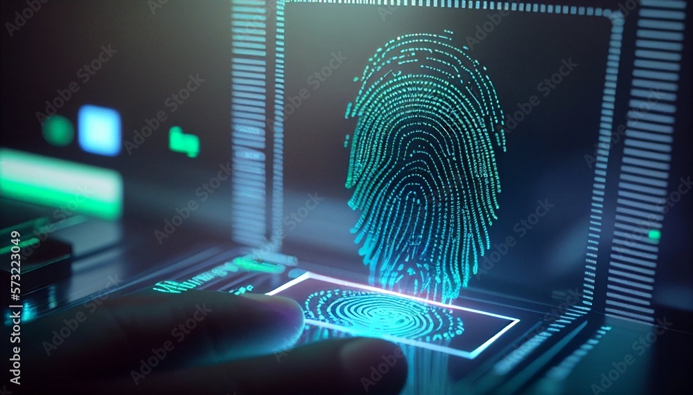 Biometric Fingerprint Digital Scan Technology. scanning identification ...