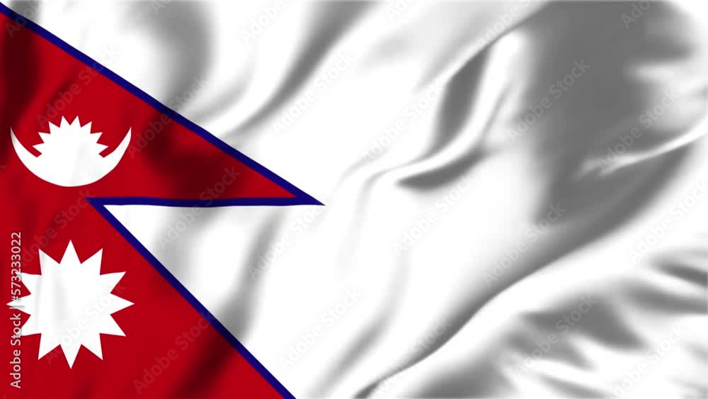 Nepal Waving Flag Flag Of Nepal Animation Nepal Flag Closeup 4k