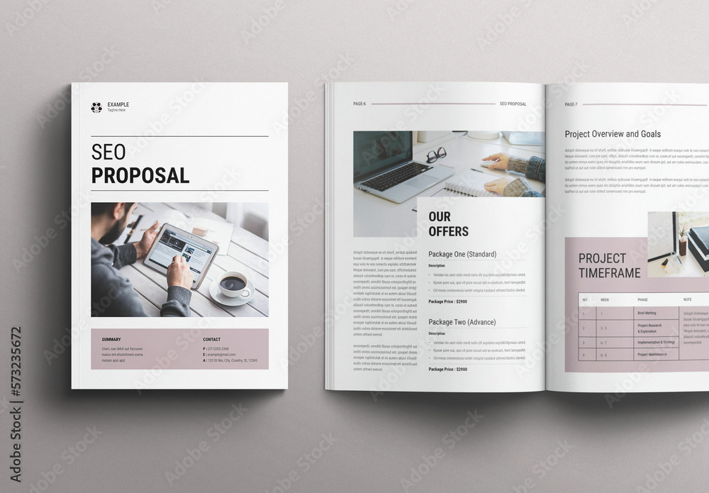 SEO Proposal Template Stock Template | Adobe Stock