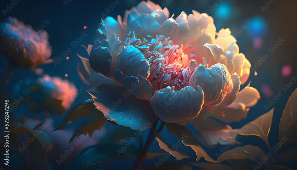 Bloom of Light : A Dazzling Display of Peony Flowers in Full Glory ...