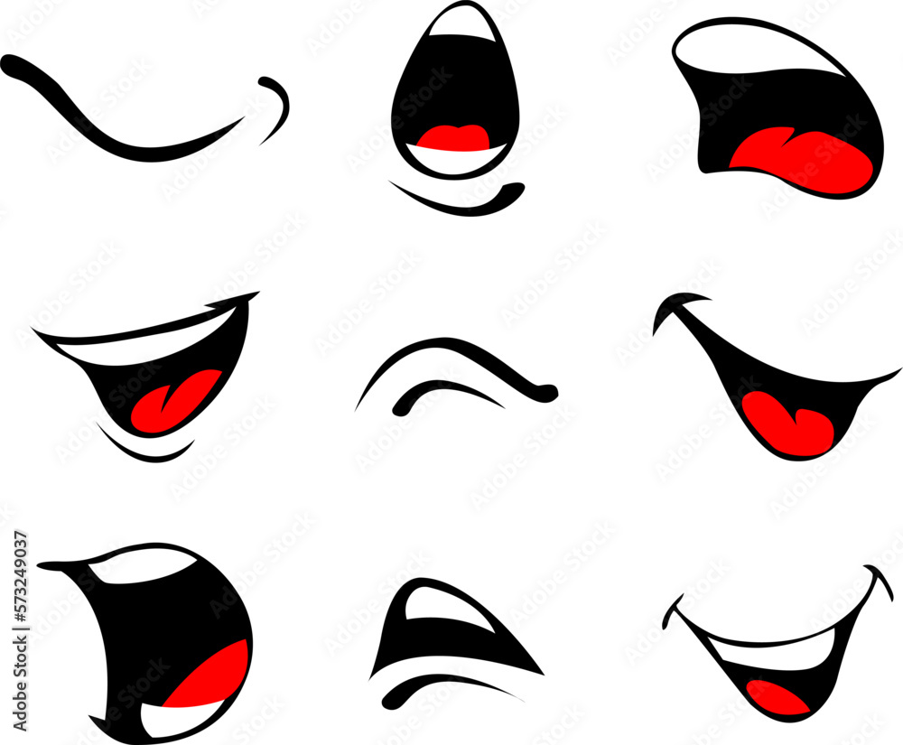 Face expression isolated vector icons, funny cartoon boring, crying and ...