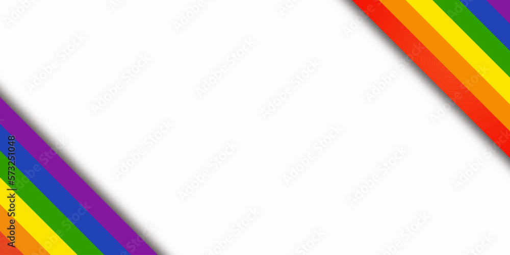 Abstract ribbon lgbtq color on isolated white background. Lgbt Pride ...