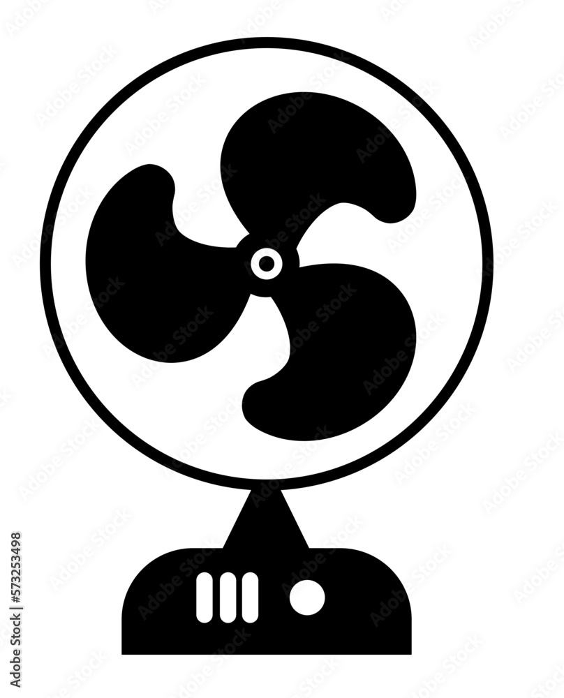 electric fan icon. transparent background. vector illustration. Stock ...