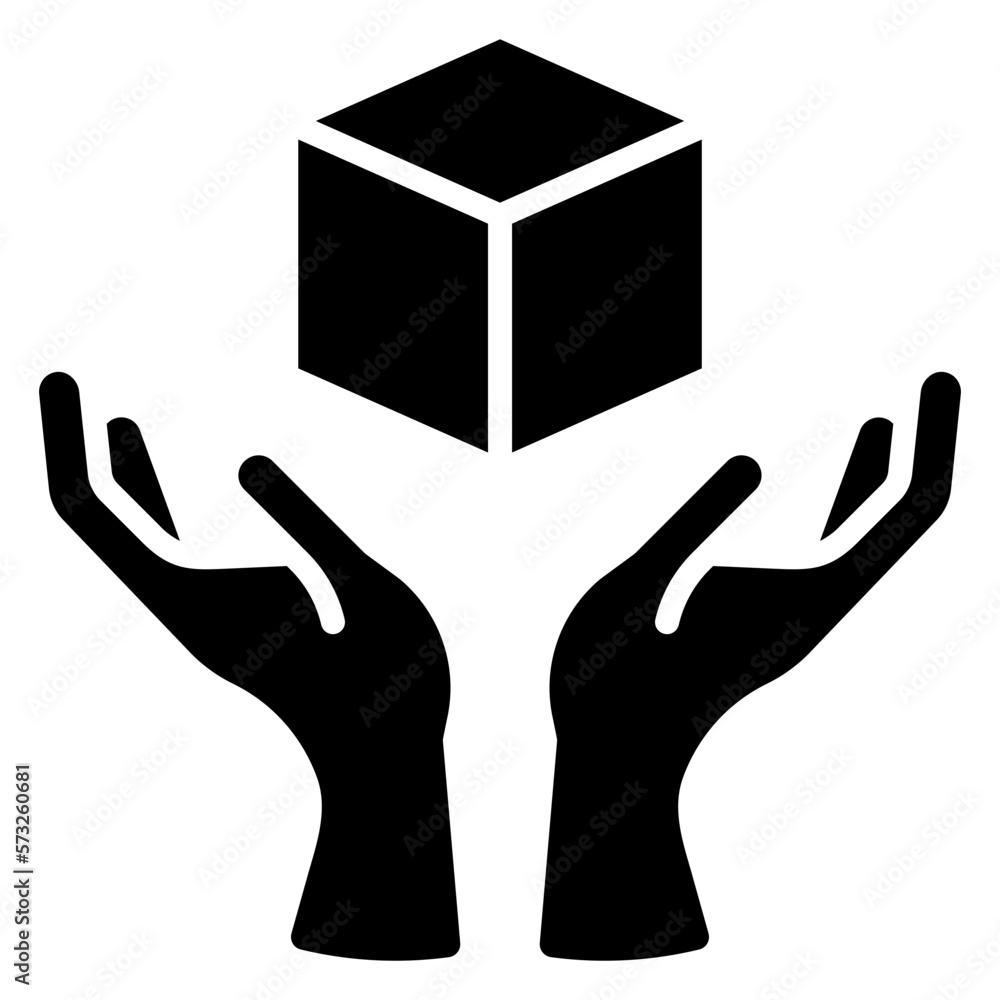 handle with care symbol icon Stock Vector | Adobe Stock