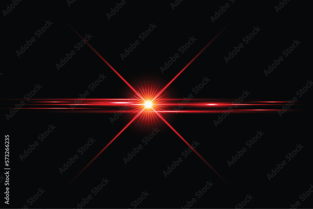 Light lens flare red effect with vector sun light. Stock Vector | Adobe ...