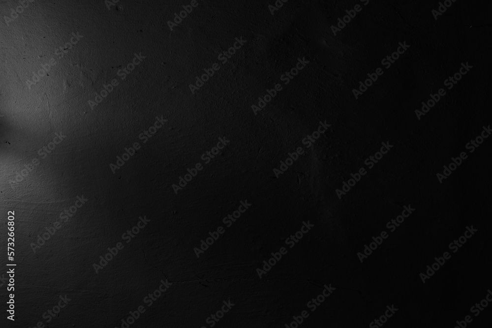 Dark wall background. Black background with light from one side Stock ...
