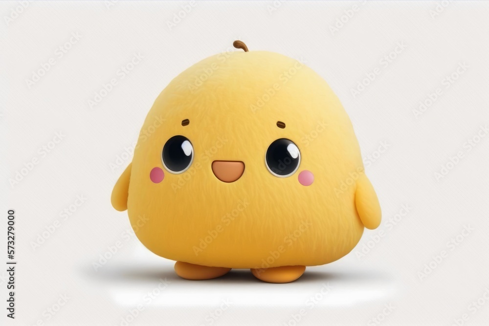 a cute adorable cartoon character generative ai Illustration isolated ...