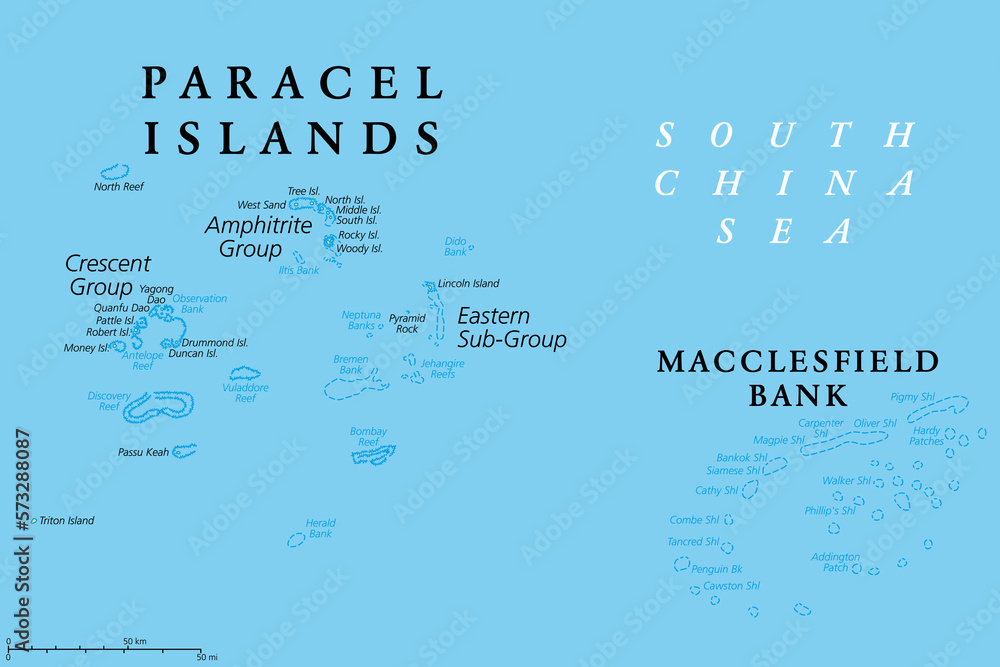 Poster Paracel Islands political map – Wall Art | UkPosters