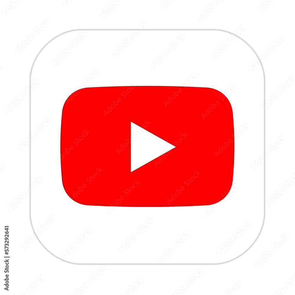 YouTube app icon. Social media logo. Vector illustration Stock Vector ...